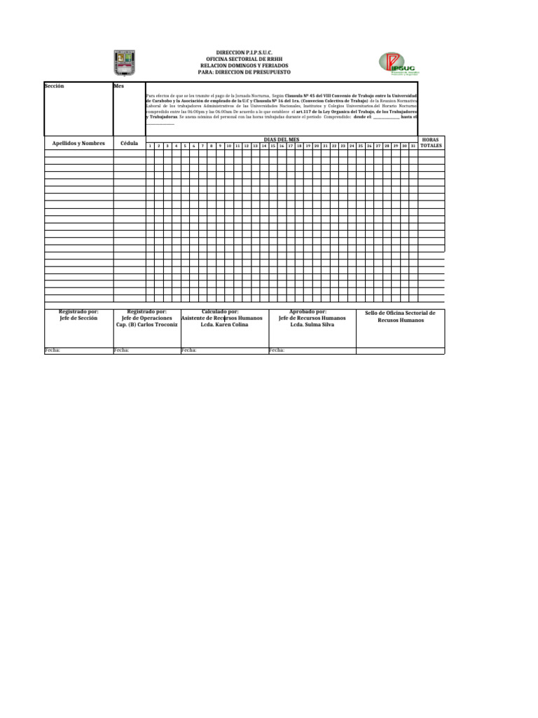 FORMATO Bono Noct. Admon | PDF