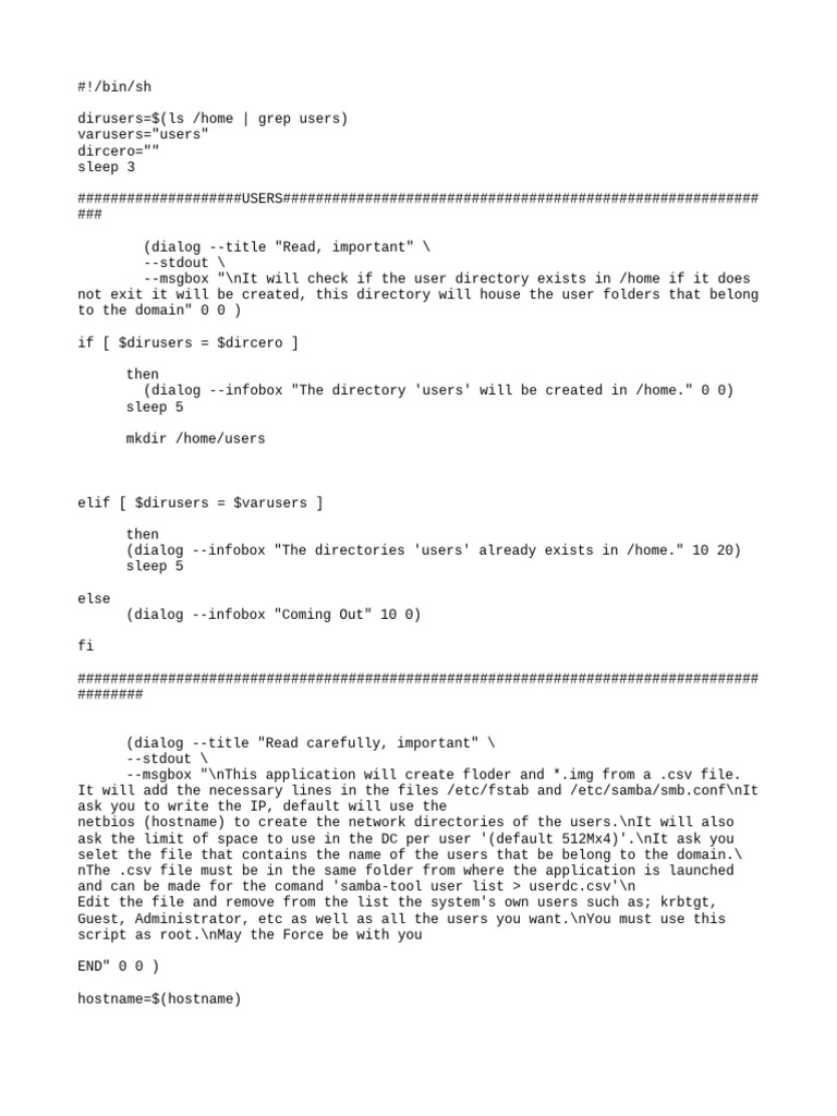 Makediruserdc | PDF | Computer File | Directory (Computing)