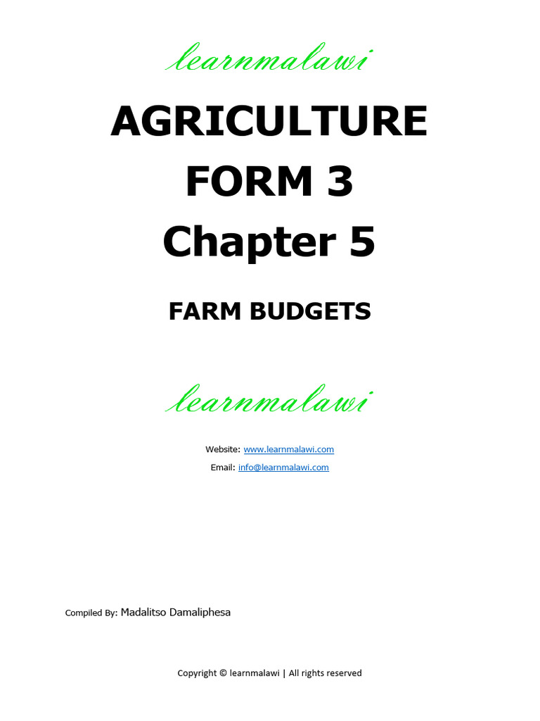 5 Farm Budgets 61442c31b5 | PDF | Business Economics