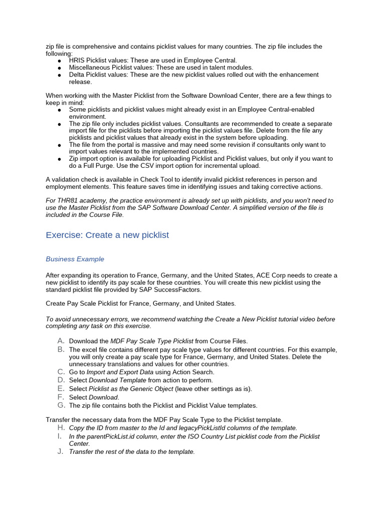 Zip File Is Comprehensive and Contains Picklist Values For Many Countries | PDF | Information ...