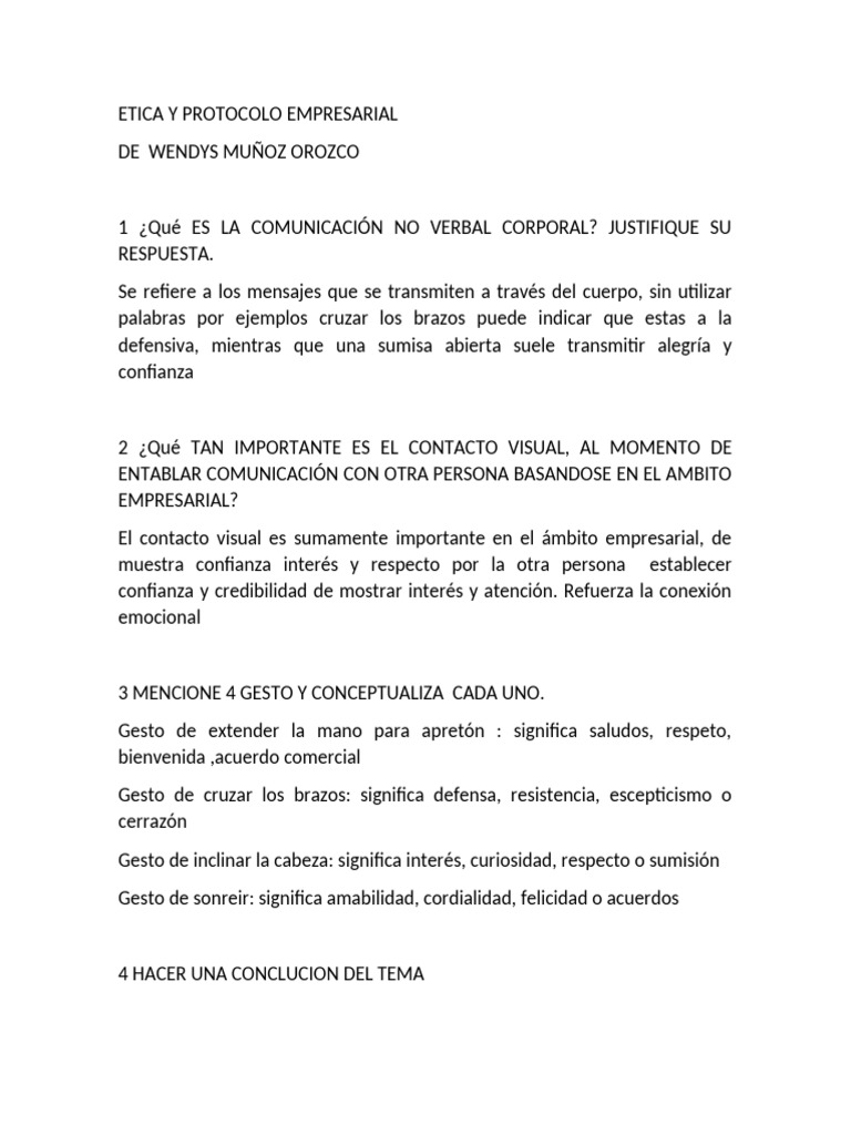 Etica y Protocolo Empresarial | PDF