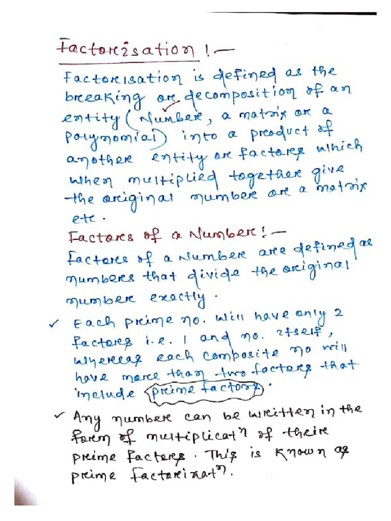 Factorization Pdf