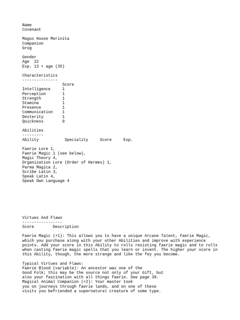 Character - Example - 2 (Copy) | PDF