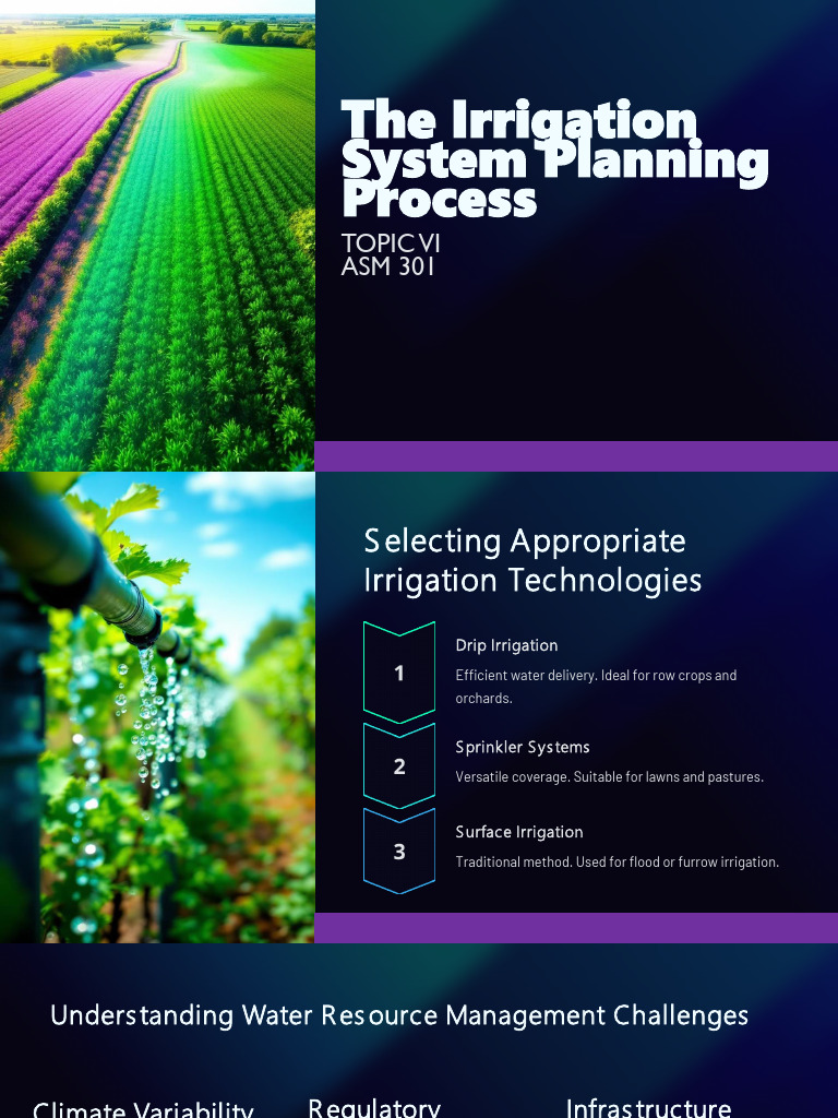 TOPIC VI The Irrigation System Planning Process | PDF | Irrigation | Water