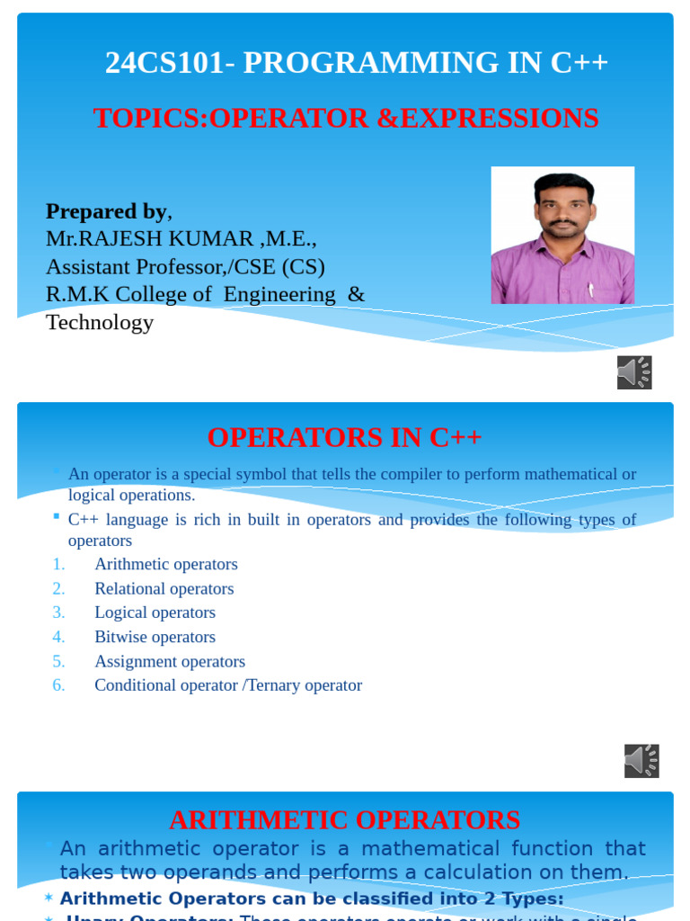24 CS101 Unit 1 Videocontent 1 | PDF | Arithmetic | Computer Programming