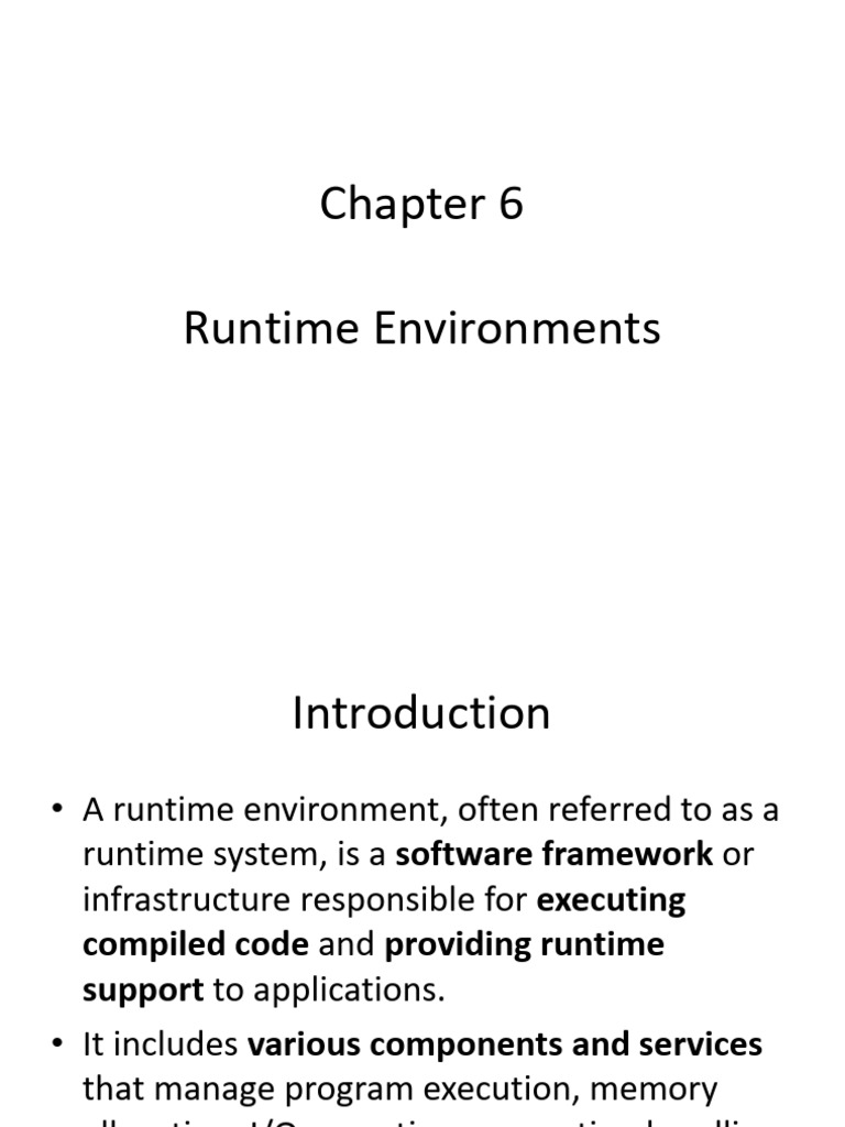 Chapter 6 Runtime Environments | PDF | Library (Computing) | Computer Data Storage