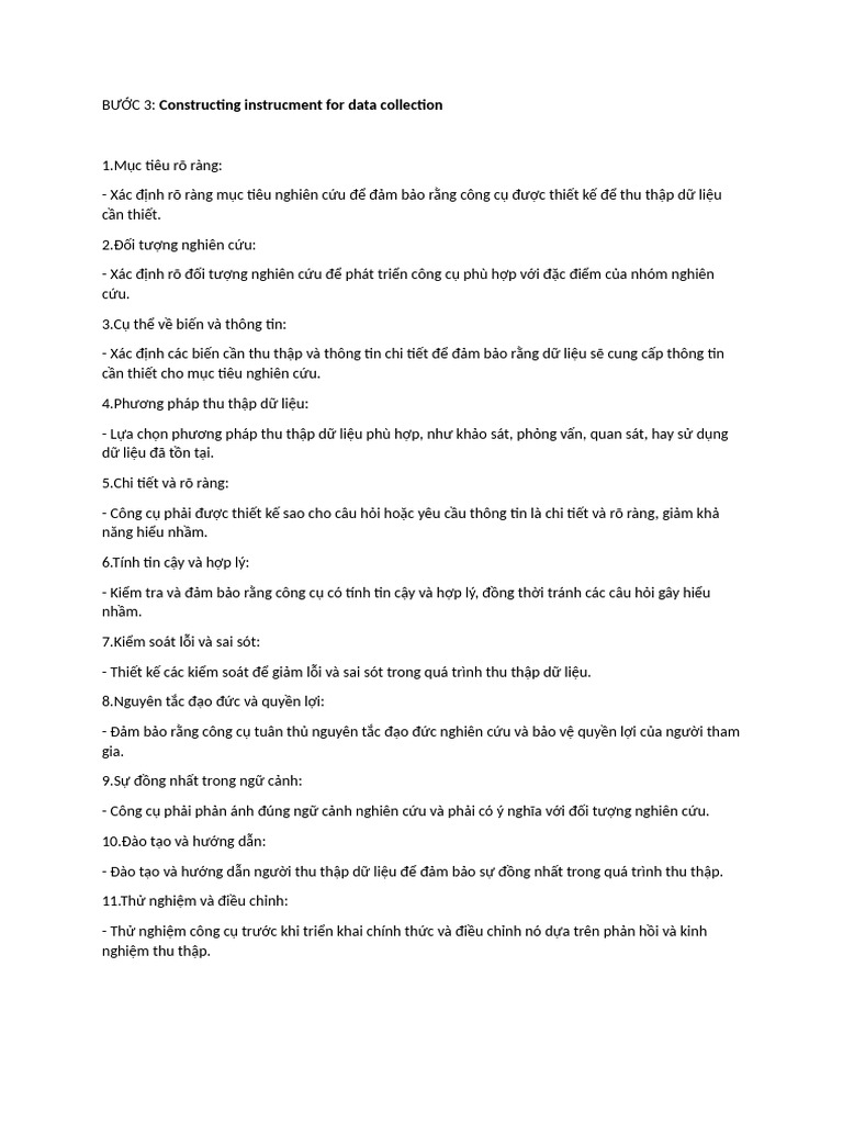 Constructing Instrucment For Data Collection | PDF