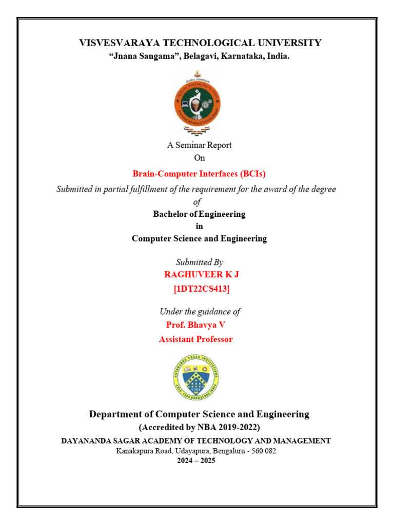 Raghuveer K J - 1DT22CS413 REPORT | PDF | Electroencephalography ...