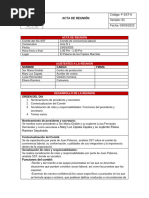 2.1 Formato de Acta de Instalaci N Del Grupo Comisi N o Comit | PDF