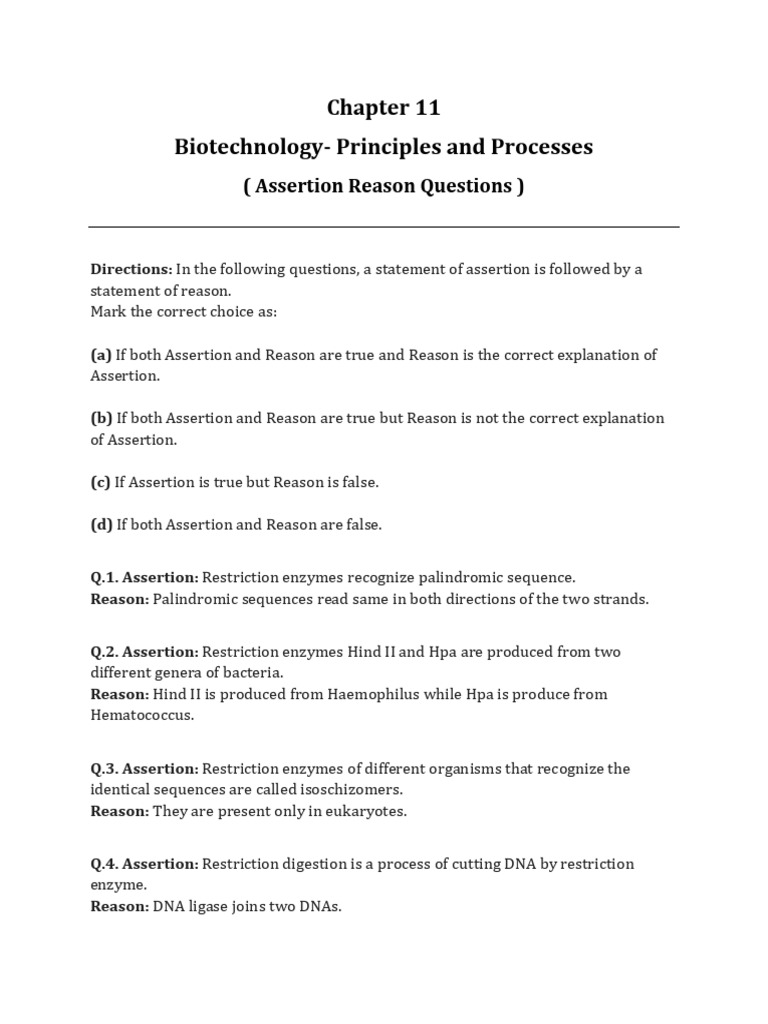 biotechnology principles and processes | PDF | Restriction Enzyme | Dna