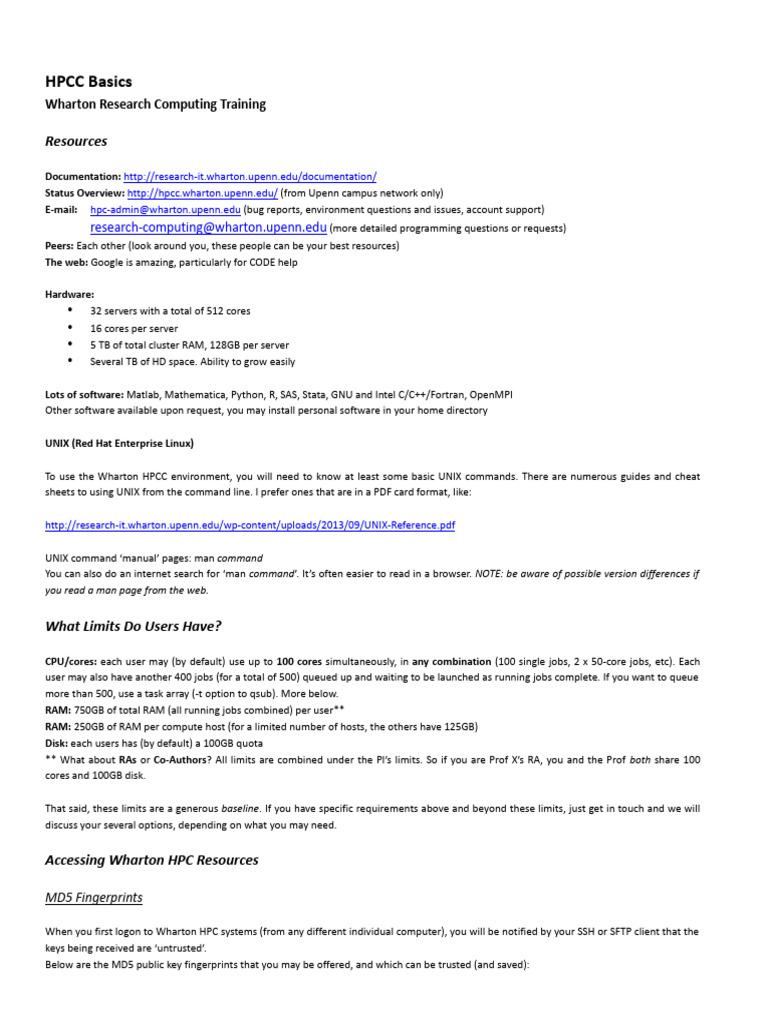 HPCC Basics | PDF | Secure Shell | File Transfer Protocol