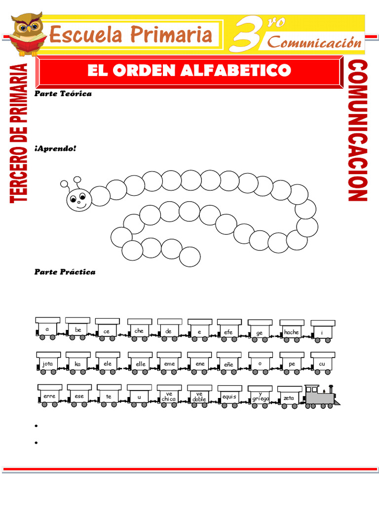 El Orden Alfabetico para Segundo de Primaria | PDF | Alfabeto | Publicación