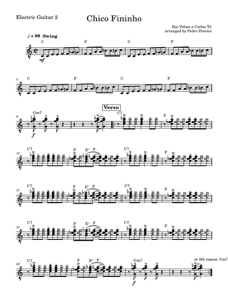 Chico Fininho - Rui Veloso e Carlos Tê-Electric - Guitar - 2 | PDF