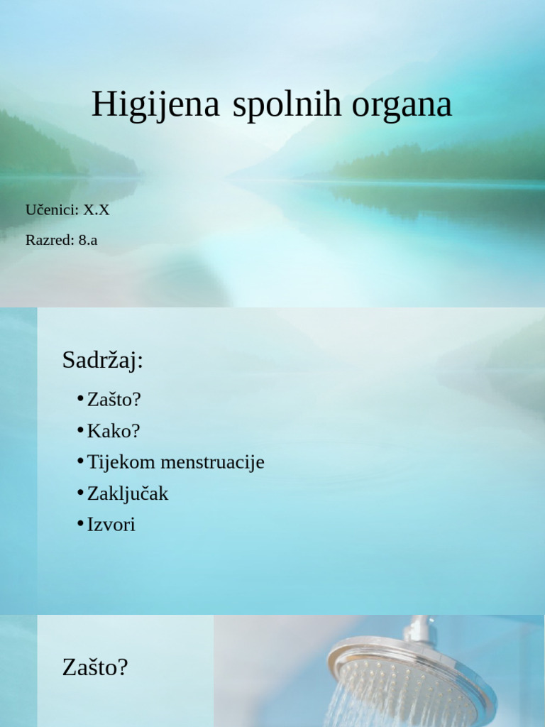 Higijena Spolnih Organa | PDF