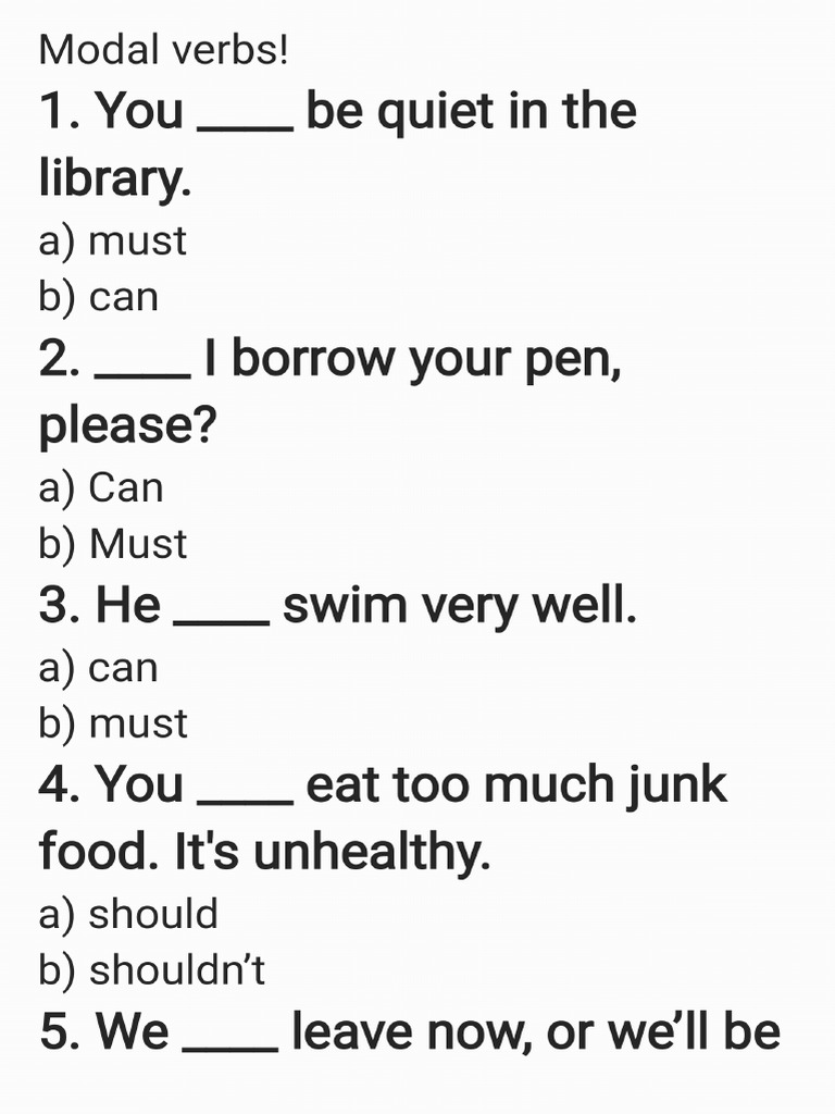 Modal Verbs and Present Simple Present Cont Tense | PDF