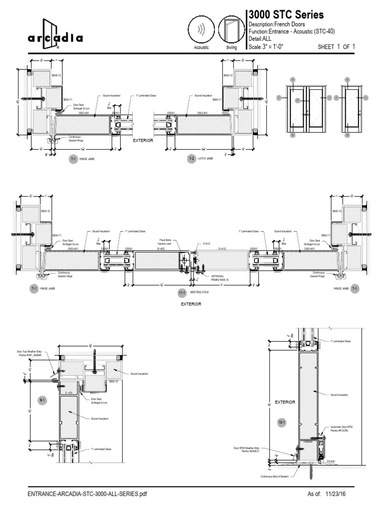 Entrance Arcadia STC 3000 ALL Series | PDF | Door | Civil Engineering