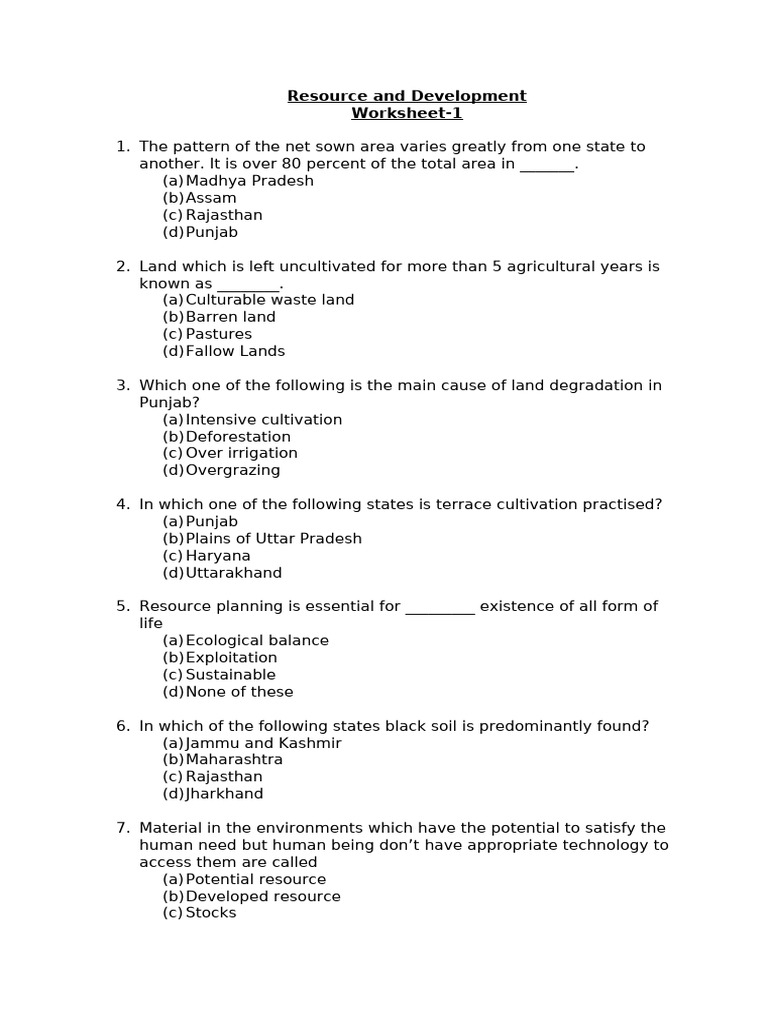 Resource Planning and Land Use in India | PDF | Agriculture | Soil