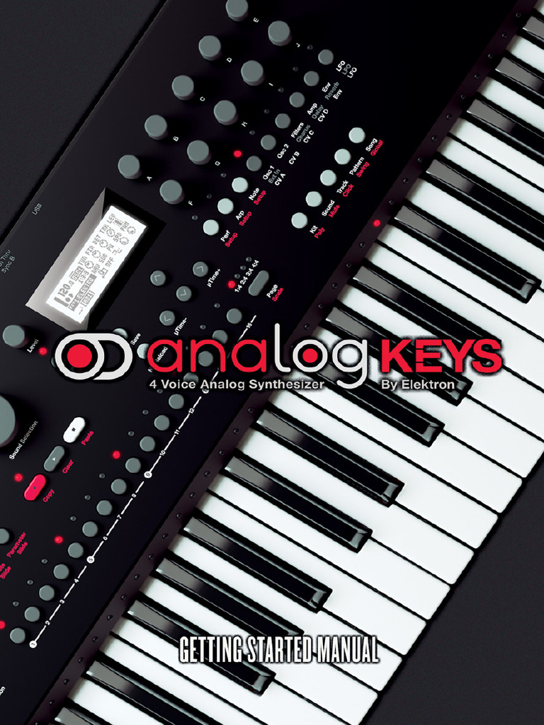 Elektron Analog Keys Getting Started Manual | PDF | Computer Keyboard | Synthesizer