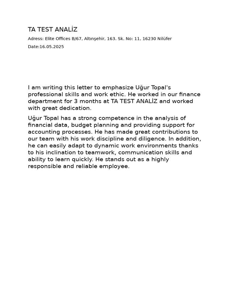 Ugur Referans | PDF