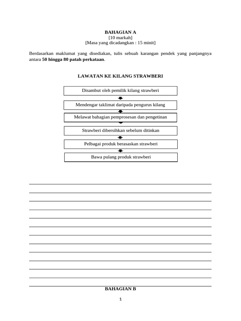 soalan uasa bm form 1 kertas 1 | PDF