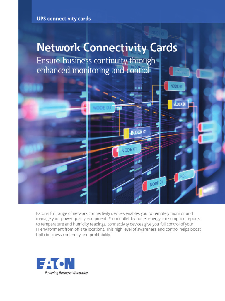 eaton-ups-connectivity-cards-brochure-br152094en | PDF | Relay | Computer Network