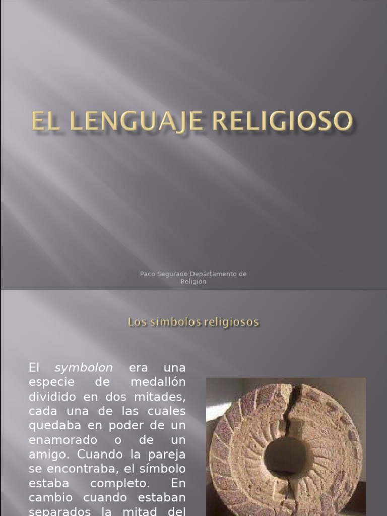 Símbolos en el lenguaje religioso | PDF | Los símbolos | Creencia ...