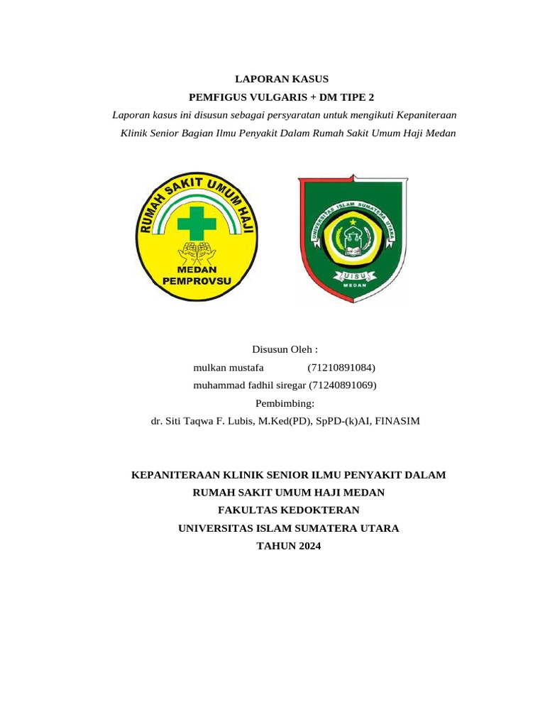 LAPKAS Pemfigus vulgaris+DM Tipe 2 | PDF