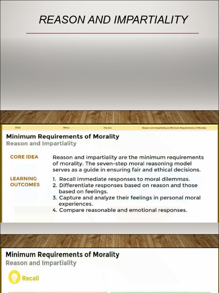Module 12 Reason and Impartiality | PDF