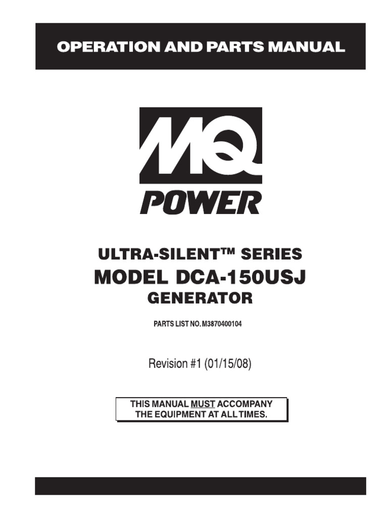 MQ 150usj Manual | PDF