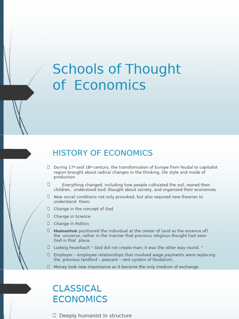 Overview of Economic Schools of Thought | PDF | Keynesian Economics ...
