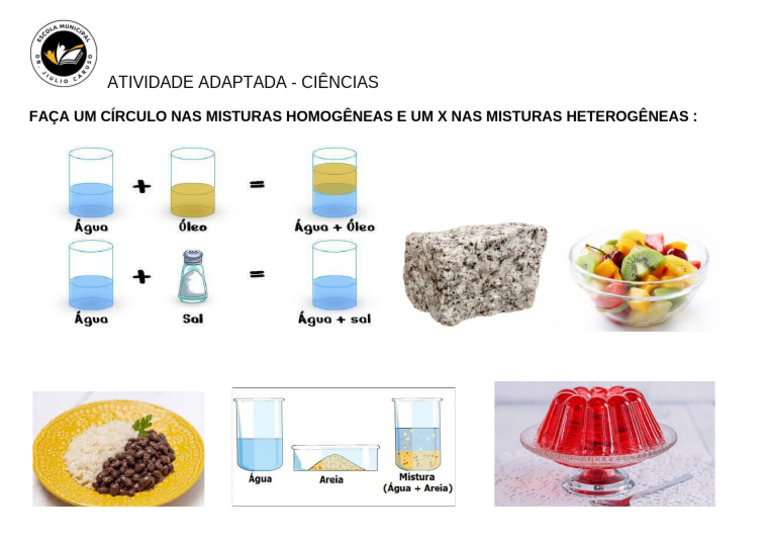 Misturas Homogêneas e Heterogêneas | PDF