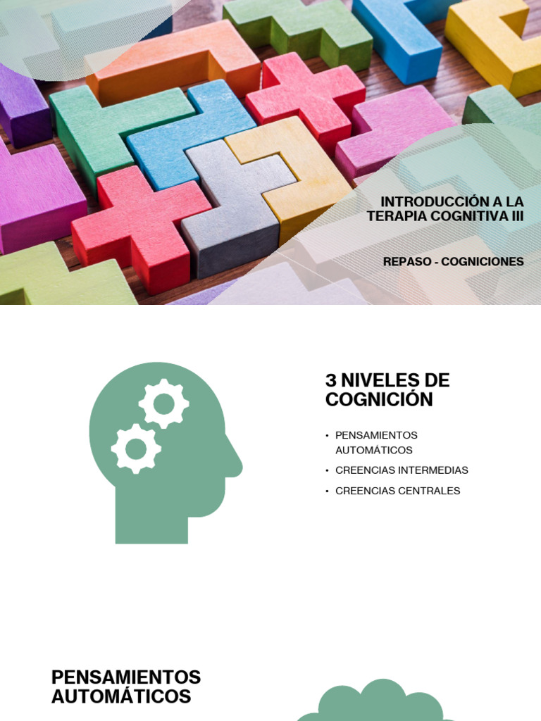 Repaso Cogniciones | PDF | Pensamiento | Terapia cognitiva