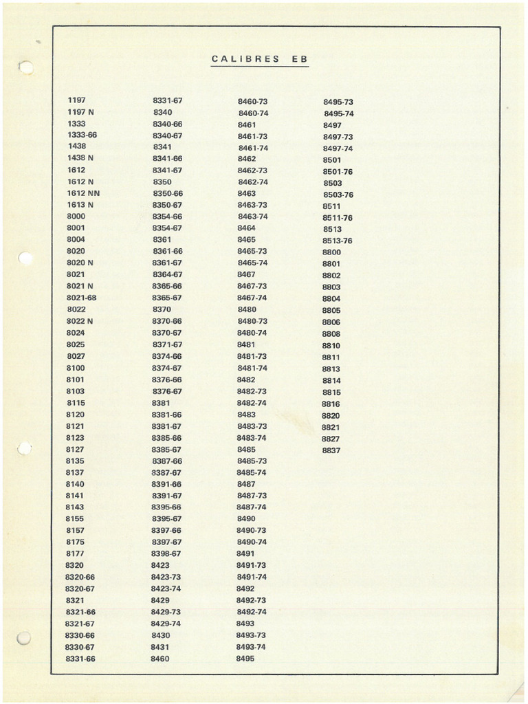 Calibres Eb | PDF