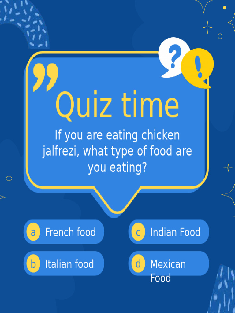 Blue Yellow and White Playful Illustrative Quiz Time Instagram Post | PDF