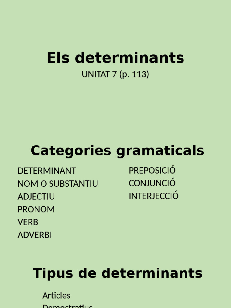 Teoria Sobre Els Determinants 2024 | PDF
