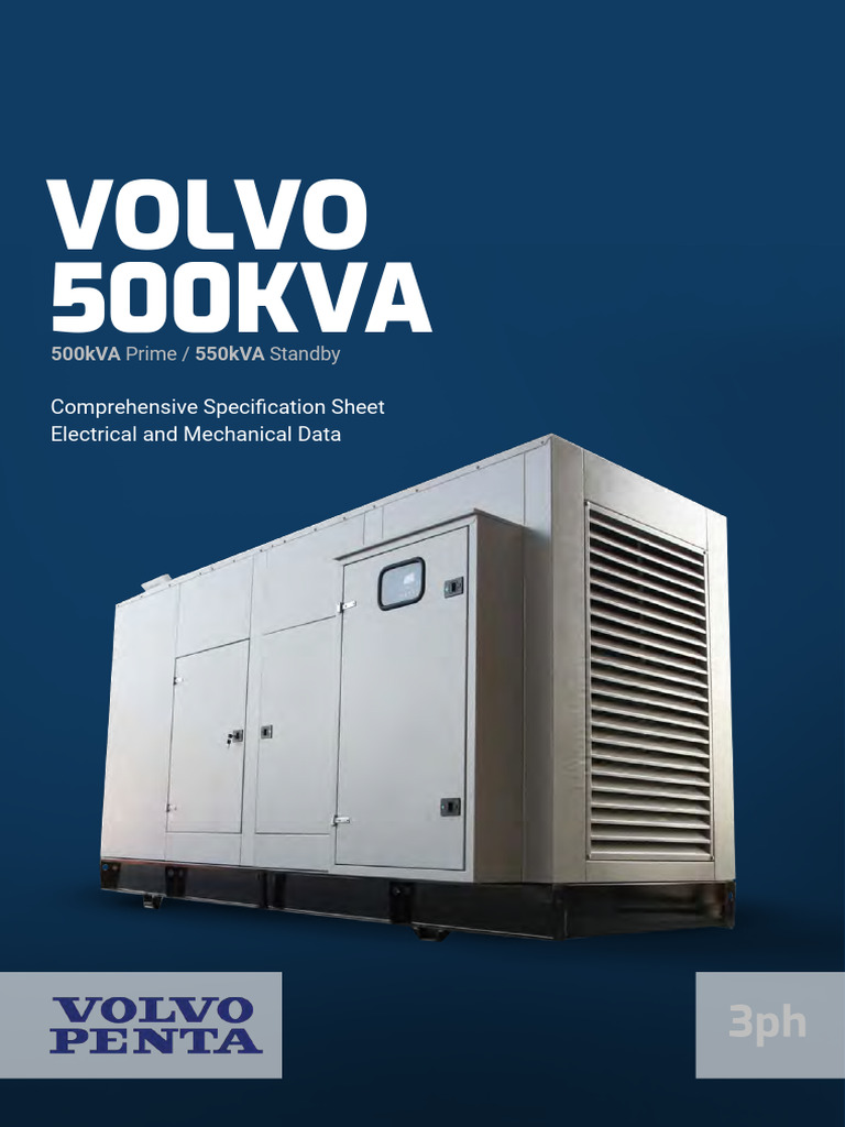 volvo-500kva-spec-sheet (1) | PDF | Mains Electricity | Electric Generator