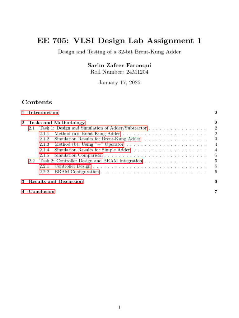 VLSI Design Assignment 1 | PDF | Computer Science | Software Engineering