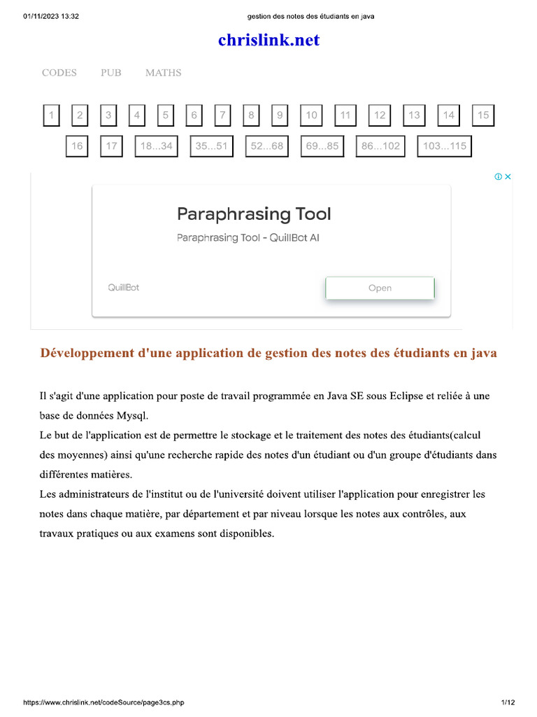 application de gestion | PDF
