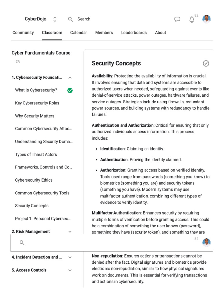 10 Security Concepts Cyber Fundamentals Course 10 Pdf Security