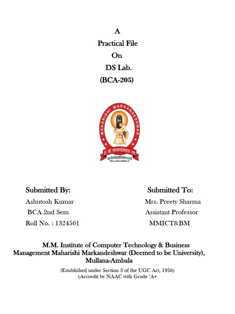 Ashutosh Mishra Front Page DS | PDF