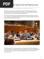 Malala - UN Speech | PDF | Malala Yousafzai