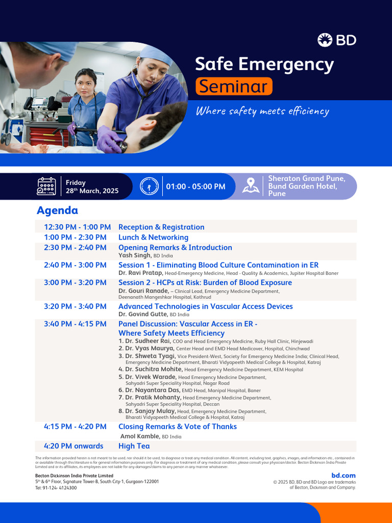 Safe Emergency Seminar Invite - Pune | PDF | Medicine | Health Care