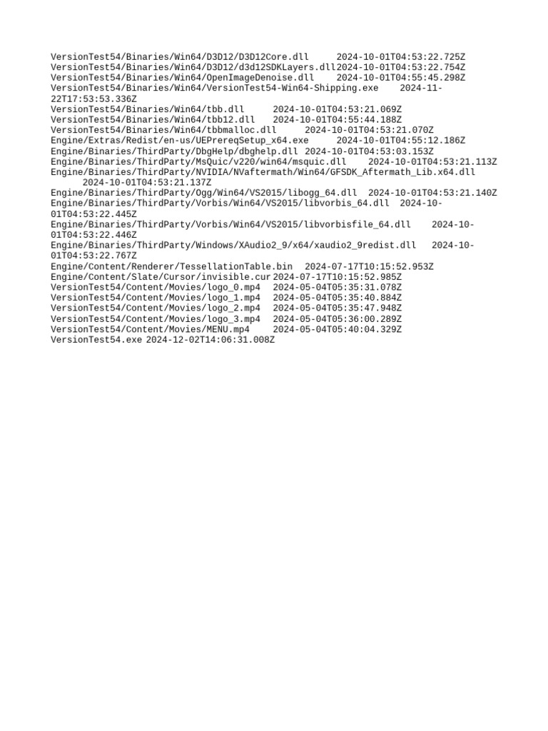 Manifest_NonUFSFiles_Win64 | PDF