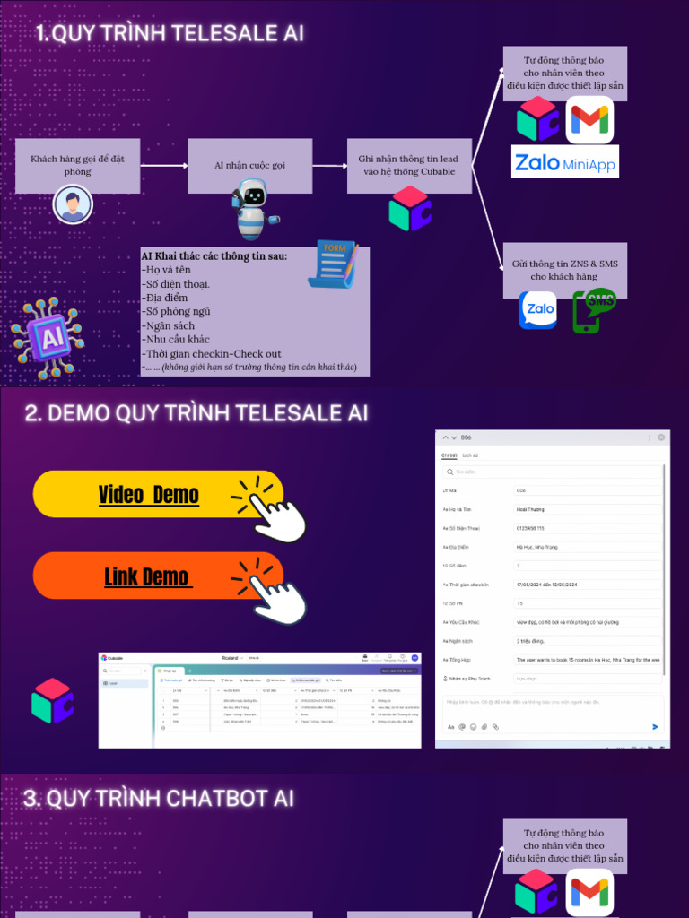 Quick Demo & Automation Flow - Riland AI Telesale & Chatbot | PDF
