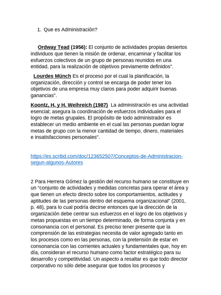 La Administración Es para Ordway Tead | PDF | Gestión de recursos ...