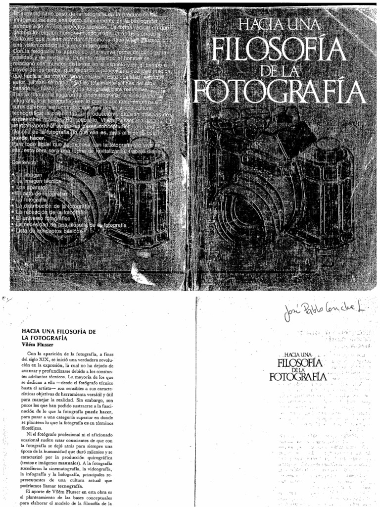 Flusser Vilem Hacia Una Filosofia de La Fotografia | PDF