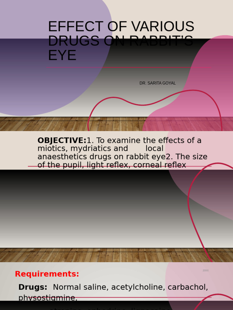 Effects of Drugs on Rabbit Eyes | PDF | Cornea | Ophthalmology