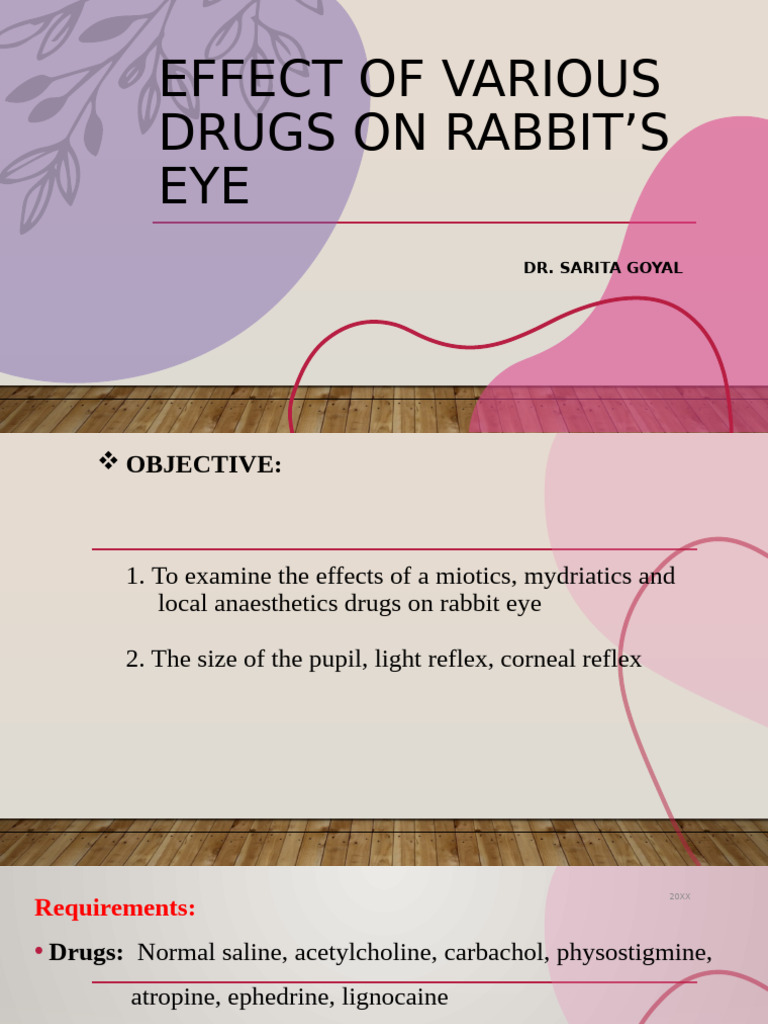 Effects of Drugs on Rabbit Eye Reflexes | PDF | Eye | Ophthalmology
