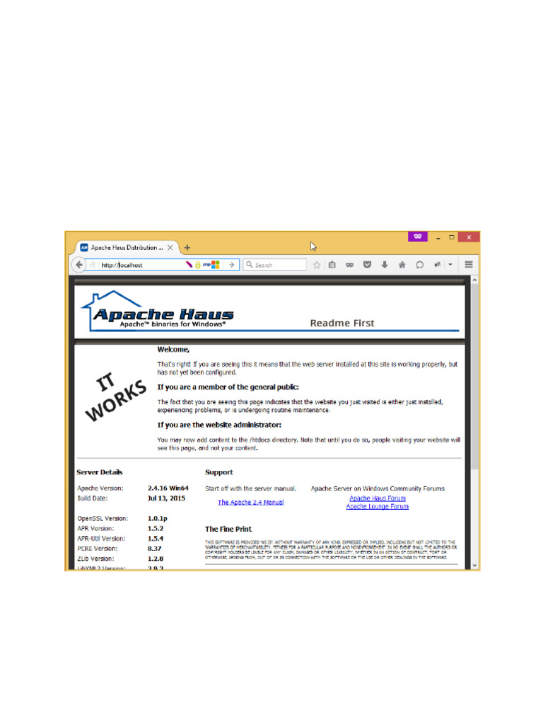 Do This Before You Go Ahead - TESTING YOUR APACHE INSTALLATION | PDF