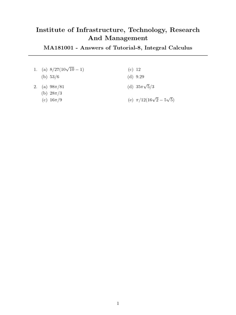 Tutorial Calculus | PDF
